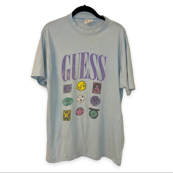 Guess | Shirts | Vintage Guess Graphic Tshirt Tee Light Blue Guess By ...